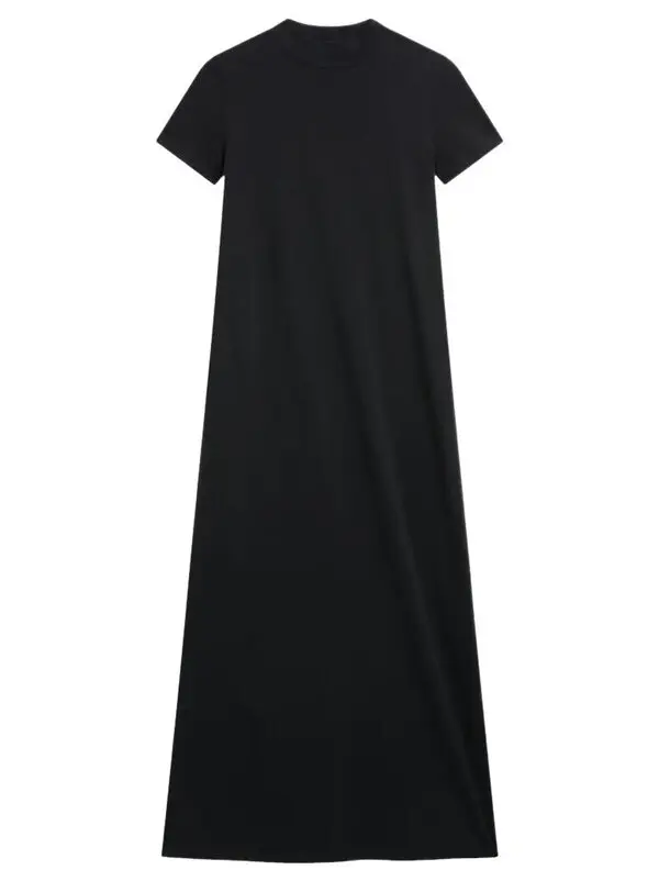 THE FRANKIE SHOP Maxi Dress With Round Neck And Short Sleeves - Black