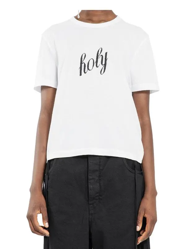 ANN DEMEULEMEESTER Round Neck T-shirt - White