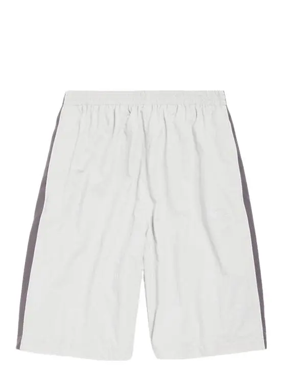 Balenciaga Logo Embroidered Shorts - Light Gray