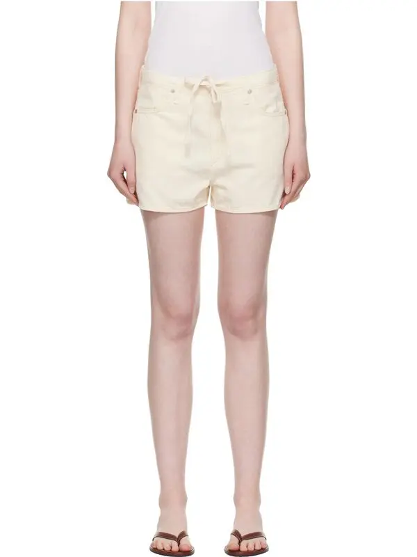 RAG  BONE Rag & Bone Drawstring Shorts - Ecru