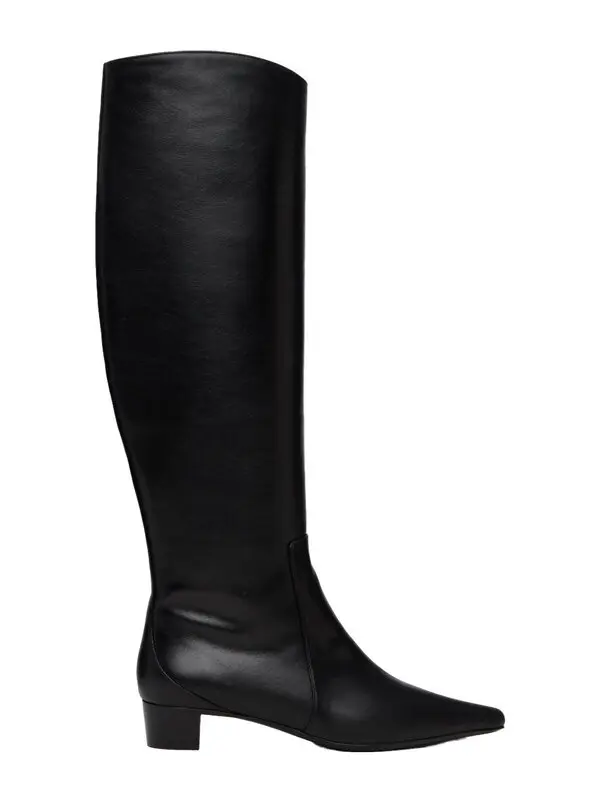 By Far Pascal Nappa Leather High Boots - Black