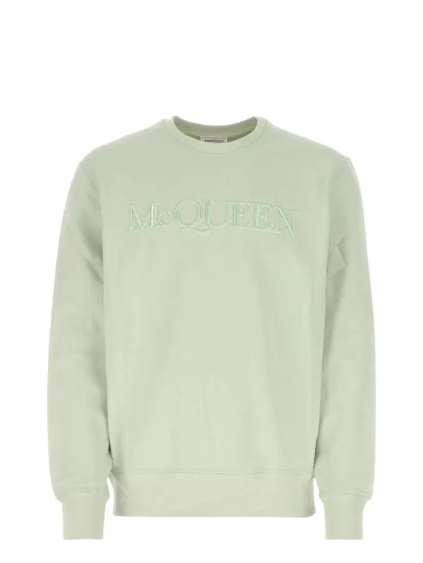 Alexander McQueen Logo Embroidered Crewneck Sweatshirt - Green