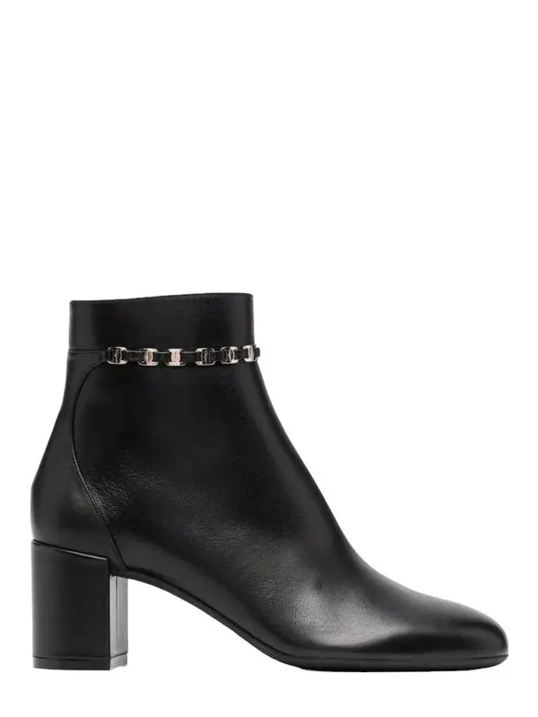 FERRAGAMO Vara Bow Strap 75mm Ankle Boots - Black
