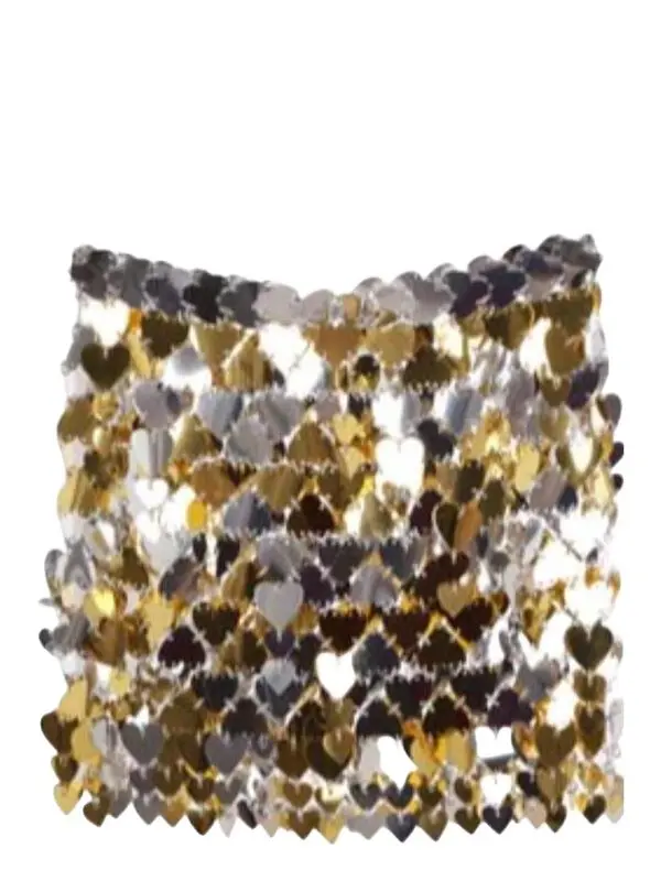 Rabanne Heart Sequin Mini Skirt - Multicolor