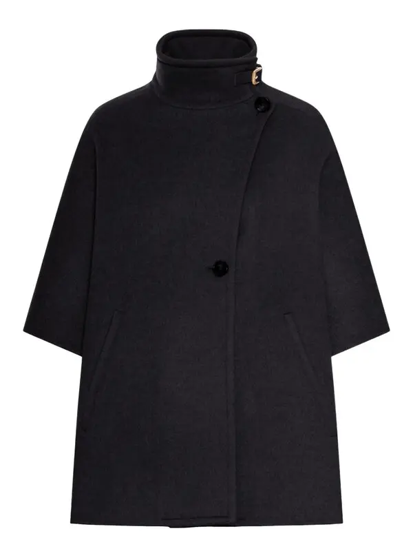Max Mara High-neck Cape - Black
