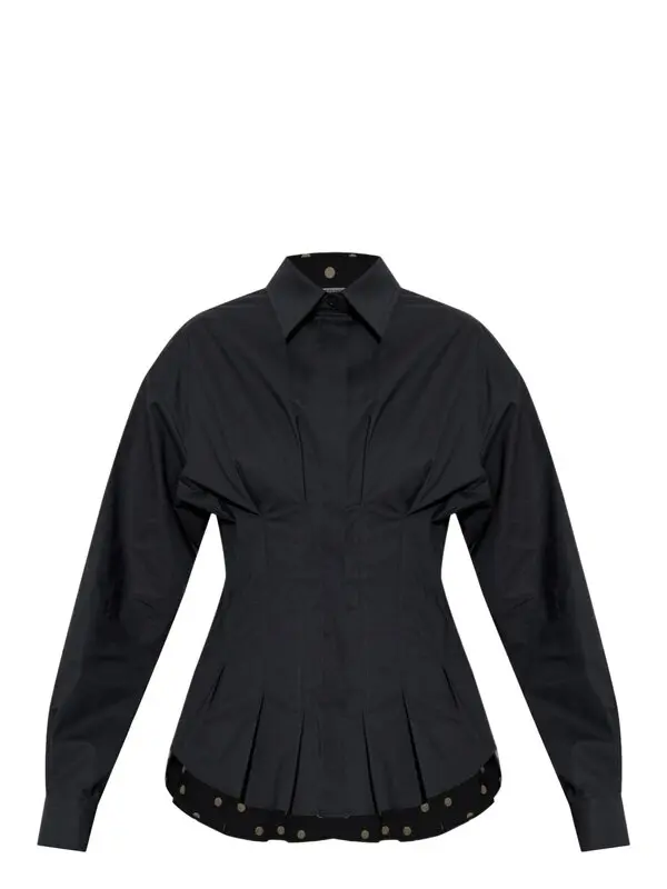 Moschino Long Sleeve Shirt With Polka Dot Detail - Black