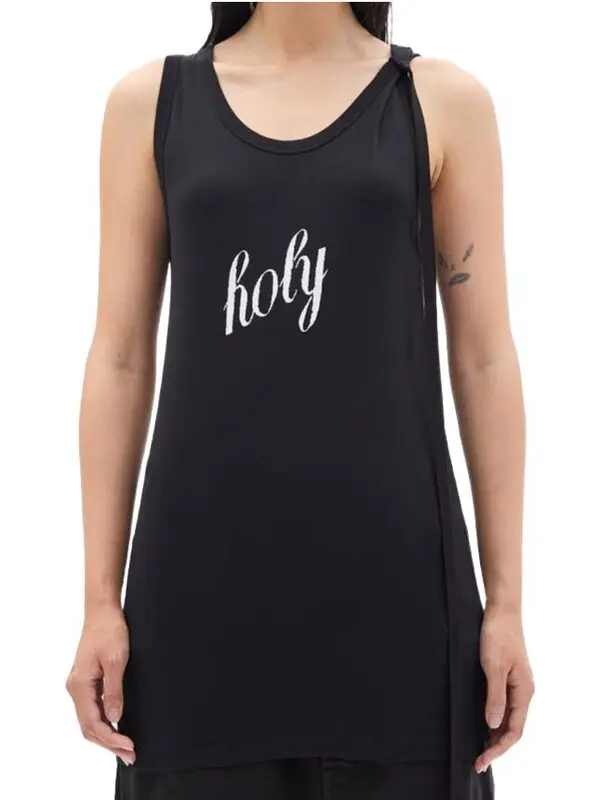 ANN DEMEULEMEESTER Seva Holy Print Tank Top - Black