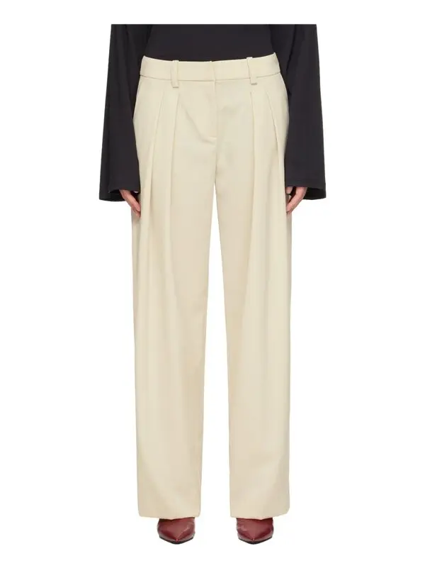 THE FRANKIE SHOP Daytona Wide-leg Trousers - Cement