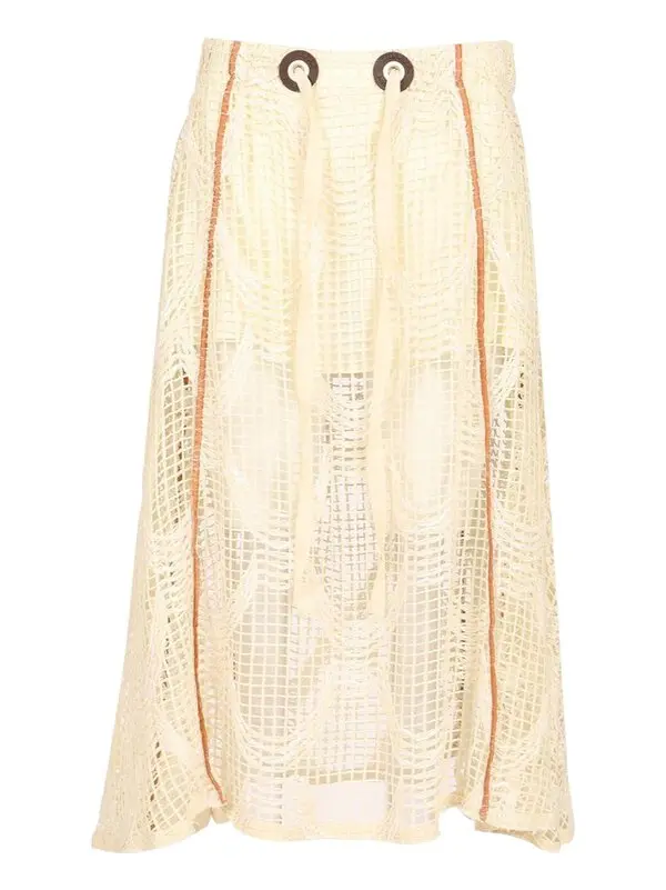 DURAZZI MILANO A-line Midi Skirt - Nude