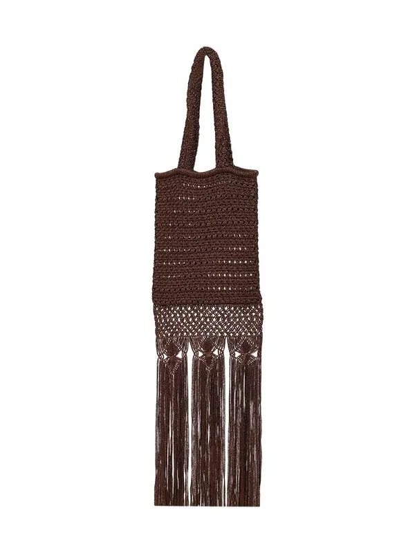 Alanui Knitted Tote Bag - Black