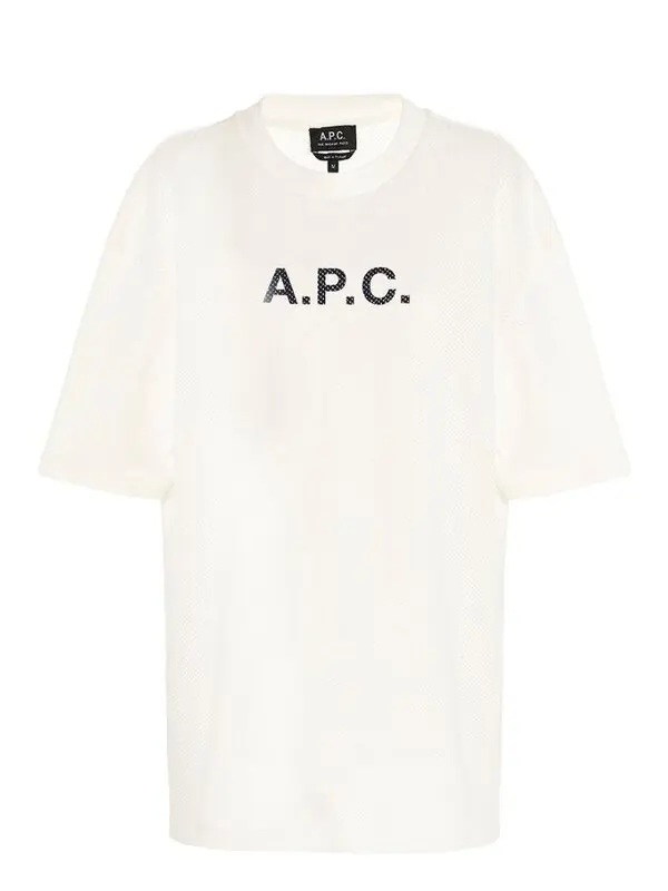 A.p.c. Logo Printed Crewneck T-shirt - White