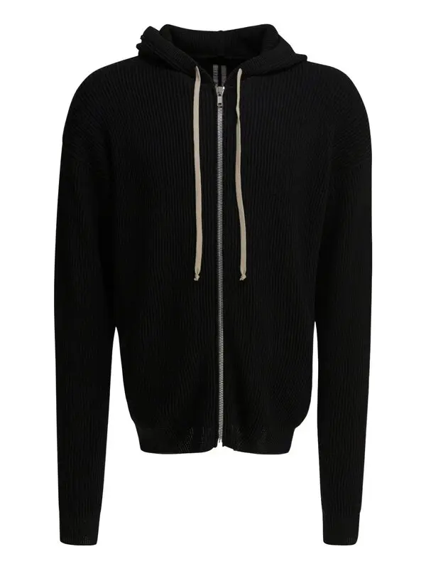 Rick Owens Temple Zipped Hoodie - Black