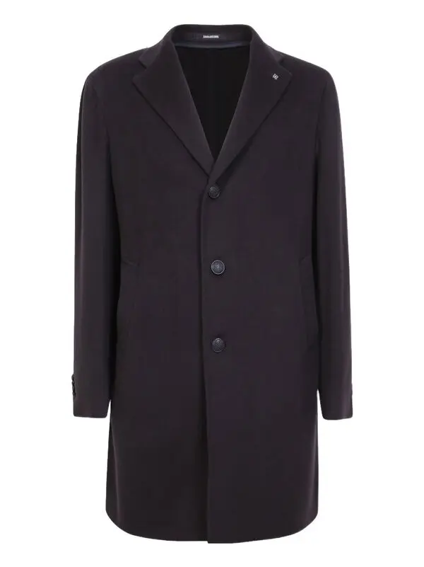 Tagliatore Single-breasted Cashmere Coat - Black