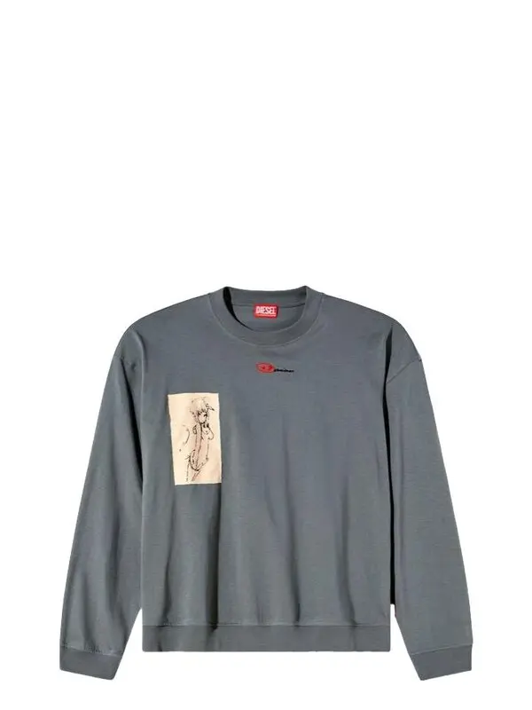 DIESEL® S-boxt Crewneck Sweatshirt - Gray