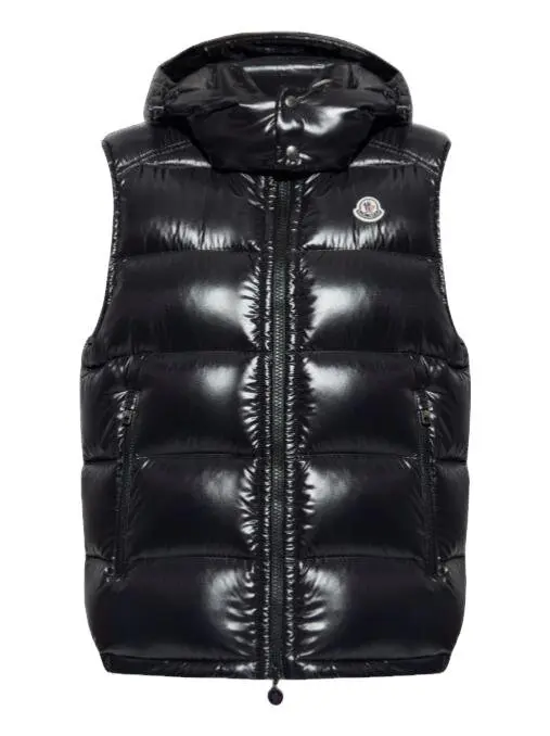 Moncler Bormes Hooded Down Gilet - Black