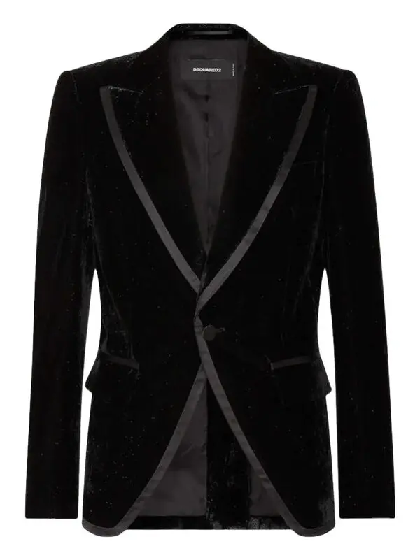 Dsquared2 Sparkling Velvet '70s Blazer - Black