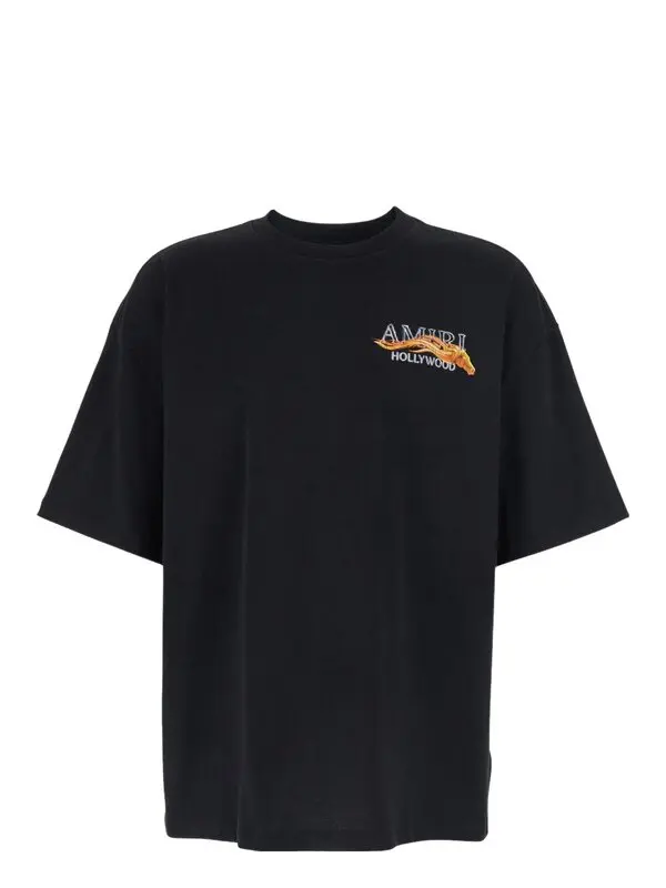 Amiri Logo Printed Crewneck T-shirt - Black
