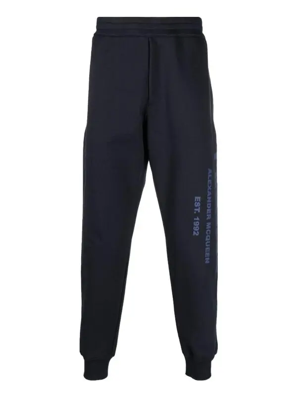 Alexander McQueen Graffiti Logo Printed Sweatpants - Black