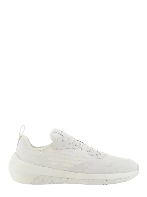 Emporio Armani Round Toe Lace-up Sneakers - White