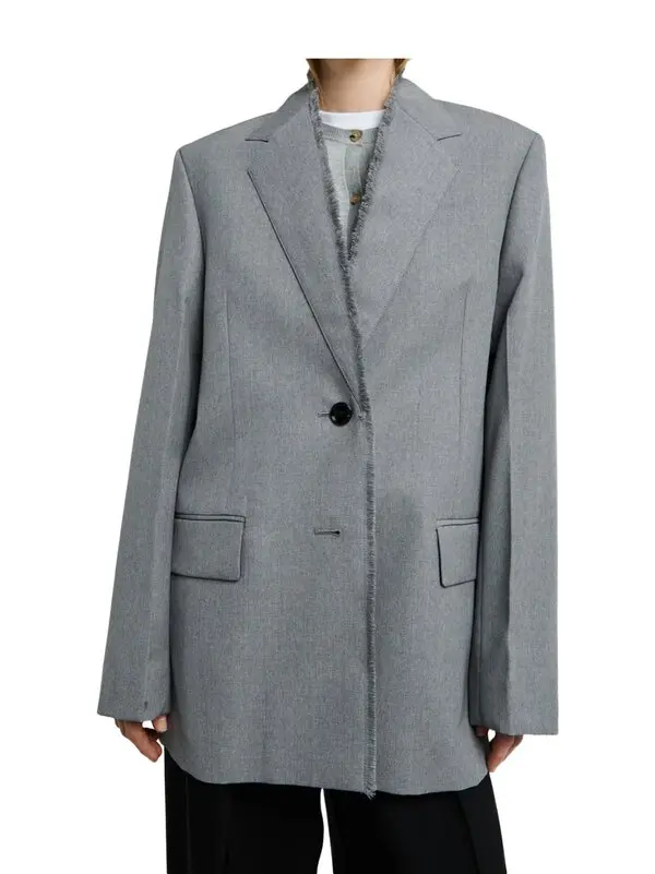 TOTEME Single-breasted Blazer With Notched Lapels - Gray