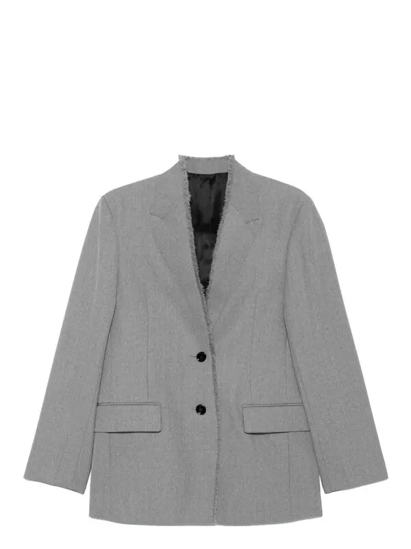 TOTEME Single-breasted Blazer With Notched Lapels - Grey