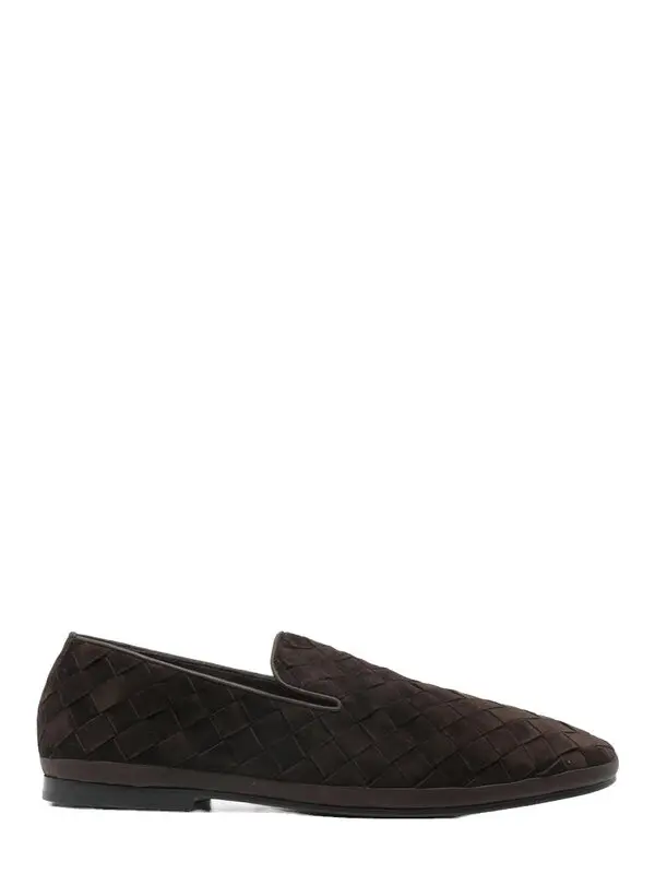 HENDERSON BARACCO Woven Design Loafers - Black