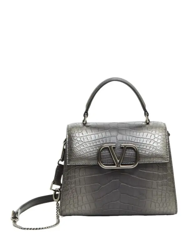 Valentino Garavani Logo Shoulder Bag - Black