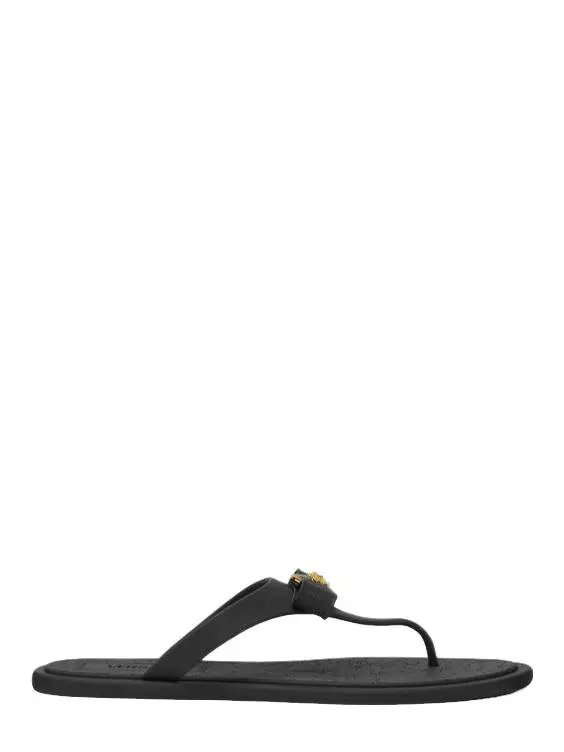 Versace Ribbon Flip Flops - Black