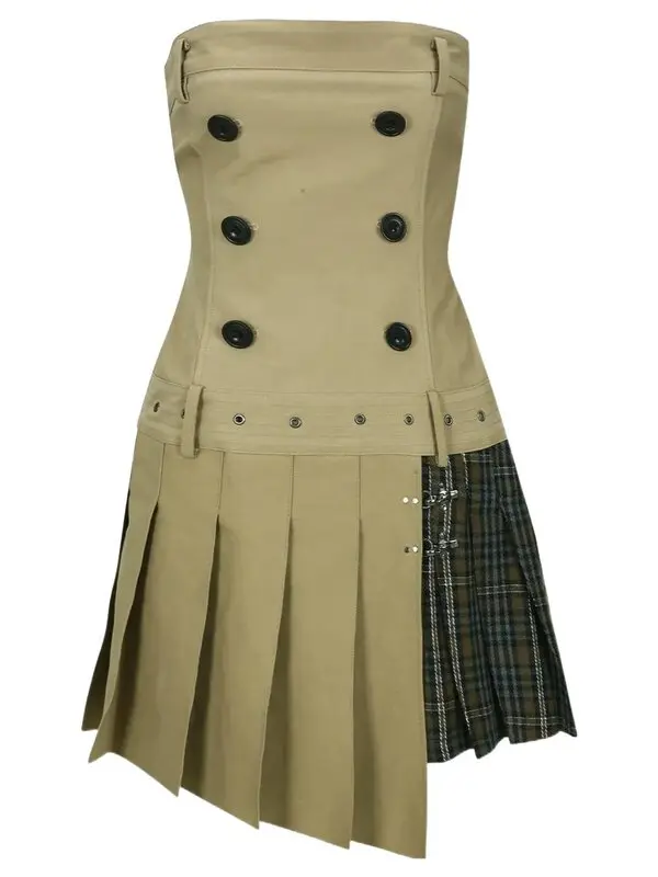 Andersson Bell Double Pleats Trench Dress - Green
