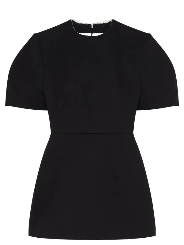 Givenchy Cocoon Mini Dress In Wool - Black