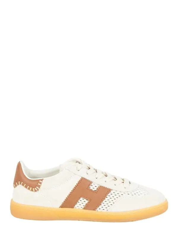 Hogan Logo Patch Lace-up Sneakers - White