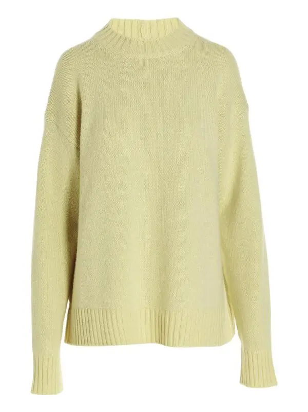 JIL SANDER Crewneck Knitted Jumper - Yellow