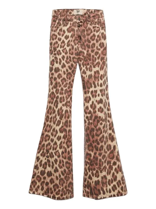 ANIYE BY Animal Print Jeans - Brown