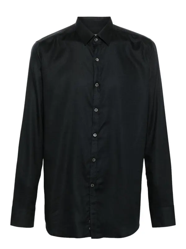 Canali Long Sleeve Shirt - Black