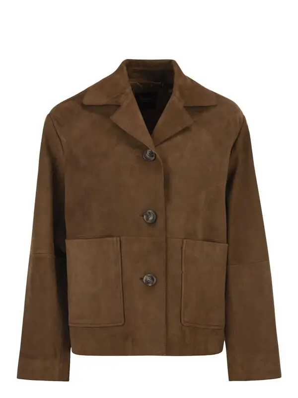 Max Mara Button Patch-pocket Jacket - Brown