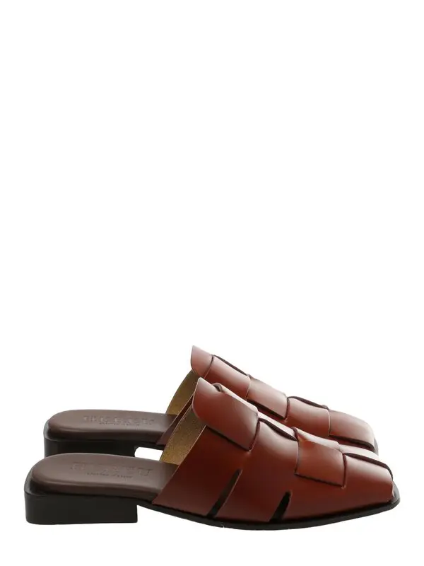 Hereu Woven Mules - Brown