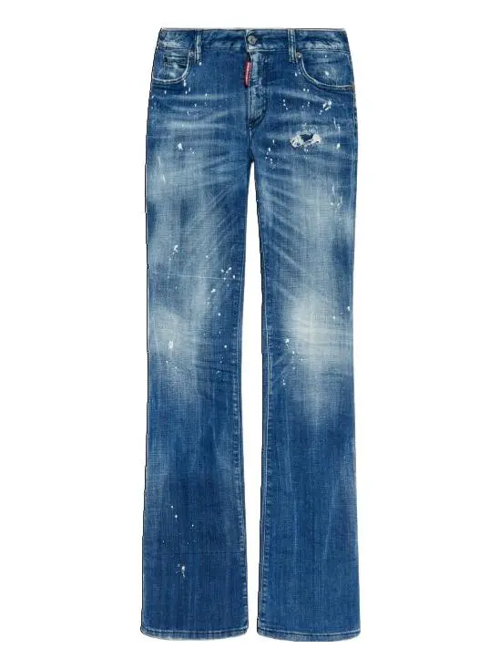 Dsquared2 Distressed Flared Jeans - Blue
