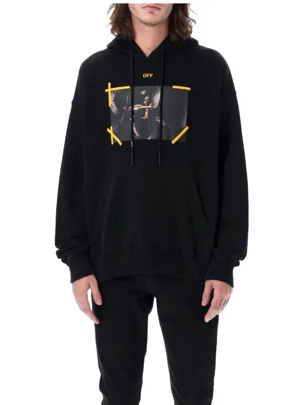 Off-White Arrows Caravaggio Print" Hoodie - Black