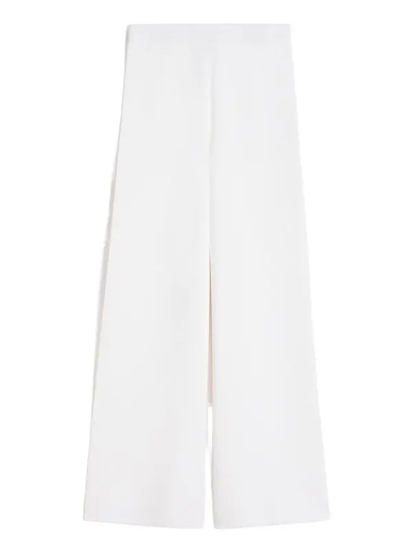 Max Mara Elastic Waist Straight Leg Trousers - White