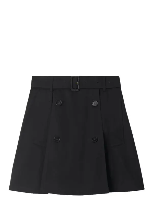 Burberry Gabardine Trench Mini Skirt - Black