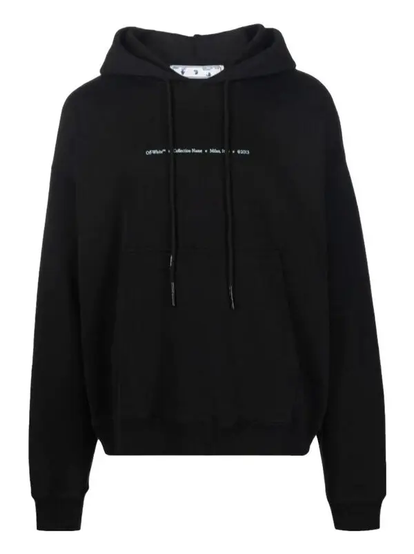 Off-White Marker Skate Arrows-logo Hoodie - Black