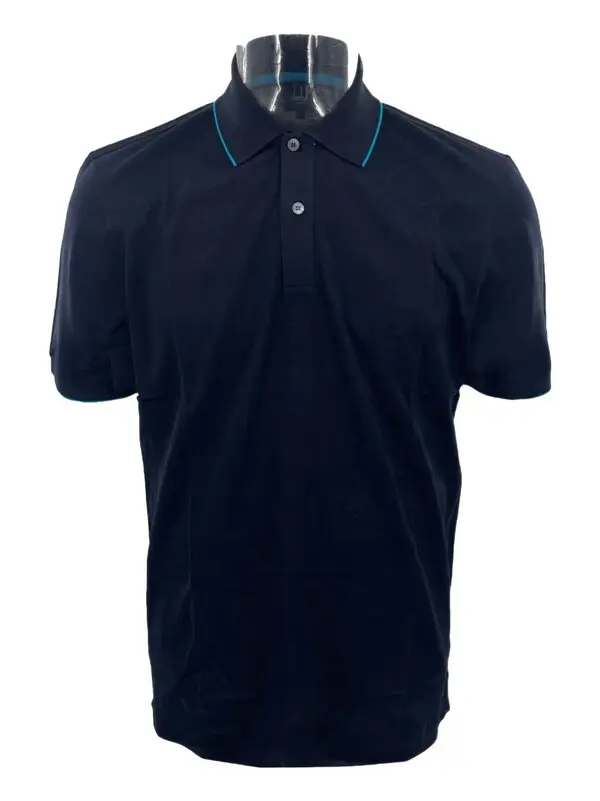 Dunhill Buckle Short-sleeved Polo Shirt - Black