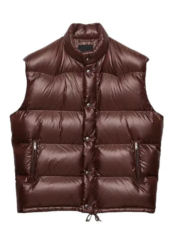 Prada Re-nylon Down Vest - Cocoa Brown