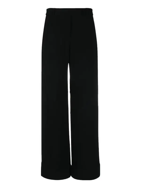 Acne Studios Turn-up Wide-leg Trousers - Black