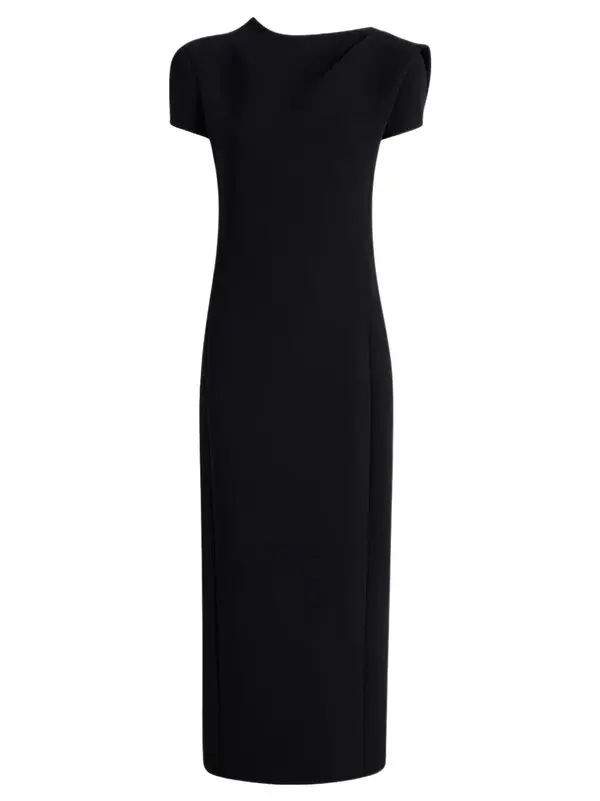 Khaite Short Sleeve Backless Midi Dress - Black