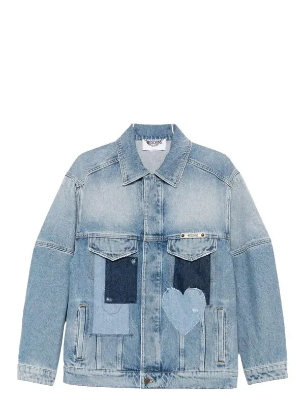 Moschino Patchwork Denim Jacket - Blue