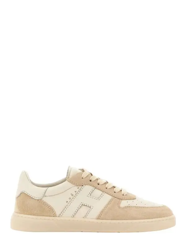 Hogan Suede And Nappa Leather Sneakers - Beige