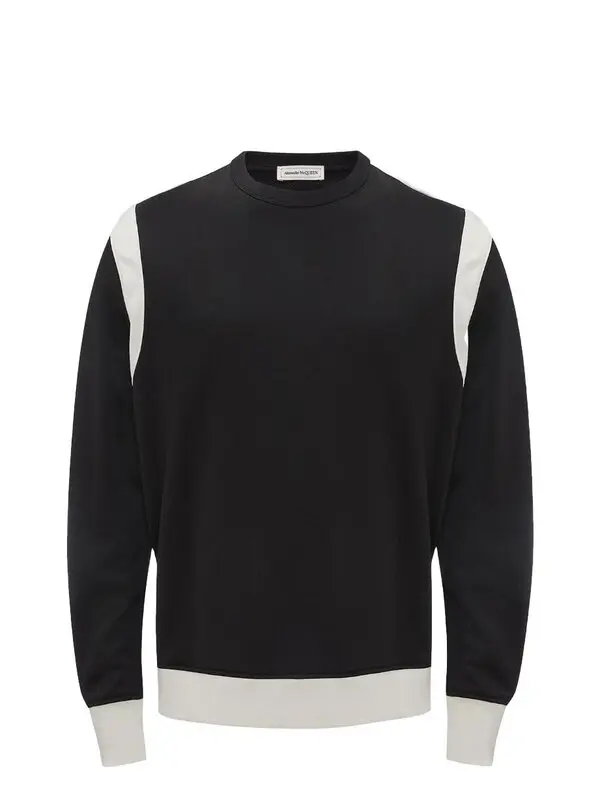 Alexander McQueen Two-tone Panelled Sweatshirt - Black