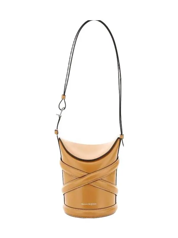 Alexander McQueen The Curve Bucket Bag - Brown