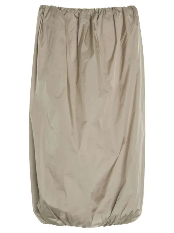 AMOMENTO Taffeta Shirred Dress - Grey